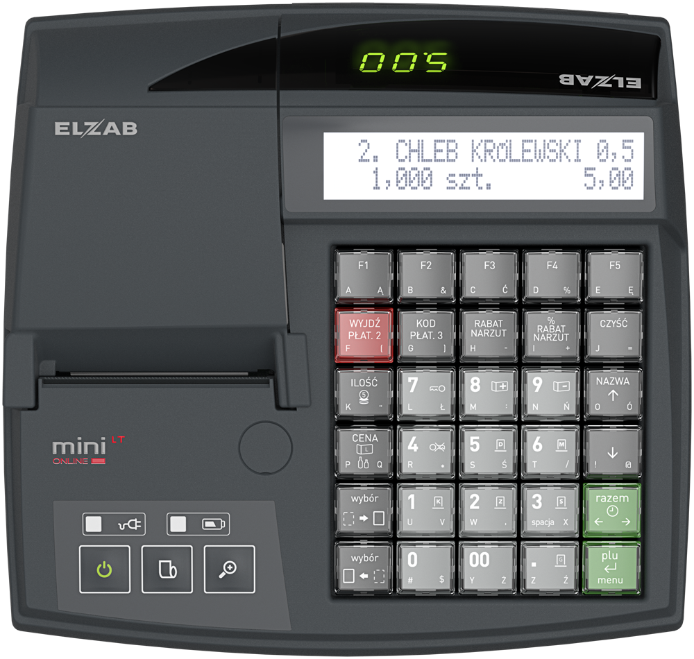 ELZAB Mini LT ONLINE z klawiaturą modułową BT/ WiFi - ELZAB ELZAB Mini LT ONLINE z klawiaturą modułową BT/ WiFi - ELZAB